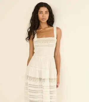 DÔEN Esmée Organic Cotton Voile Lace Dress