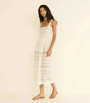 DÔEN Esmée Organic Cotton Voile Lace Dress
