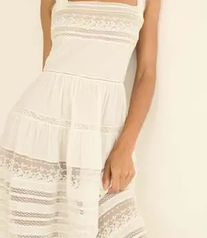 DÔEN Esmée Organic Cotton Voile Lace Dress