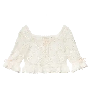 DÔEN Sybille Hand-crocheted Lace Top