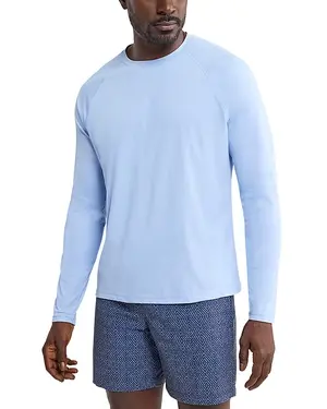 FAIR HARBOR Anchor Long Sleeve Rashguard - Light Blue