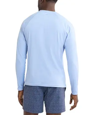 FAIR HARBOR Anchor Long Sleeve Rashguard - Light Blue