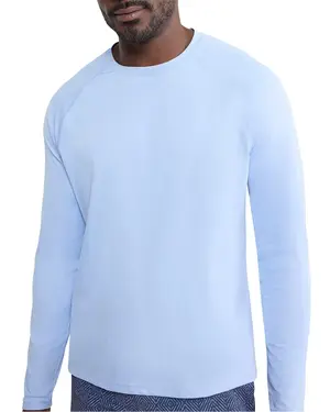 FAIR HARBOR Anchor Long Sleeve Rashguard - Light Blue