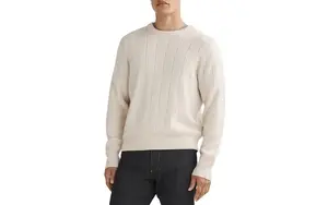 Rag & Bone Durham Herringbone Cashmere Crewneck Sweater