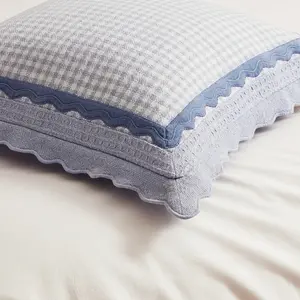 PERI HOME Gingham Scallop Decorative Pillow, 20 X 20