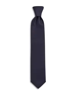 Canali Silk Classic Micro Grid Neck Tie - Navy