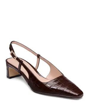 STUART WEITZMAN Baby Babette Slingback Pumps - Walnut