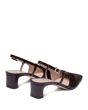 STUART WEITZMAN Baby Babette Slingback Pumps - Walnut