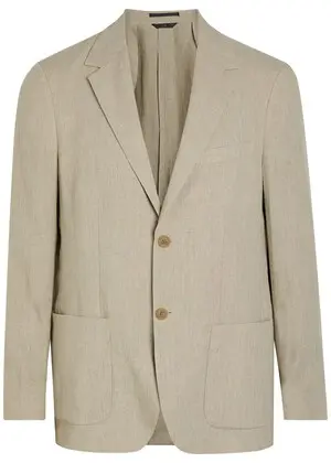 Sunspel Linen Blazer - Sand