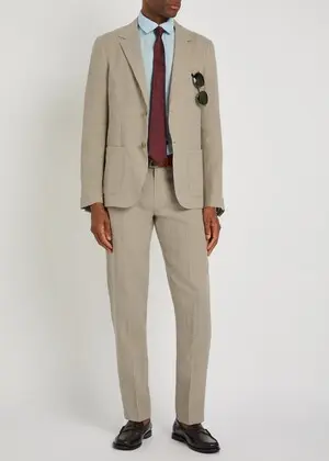 Sunspel Linen Blazer - Sand
