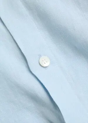 Sunspel Linen Shirt - Light Blue