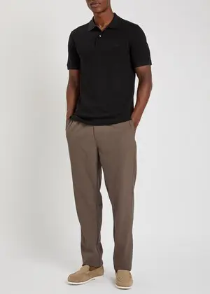 BOSS Pallas Logo-embroidered Piqué Cotton Polo Shirt