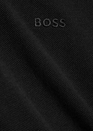 BOSS Pallas Logo-embroidered Piqué Cotton Polo Shirt