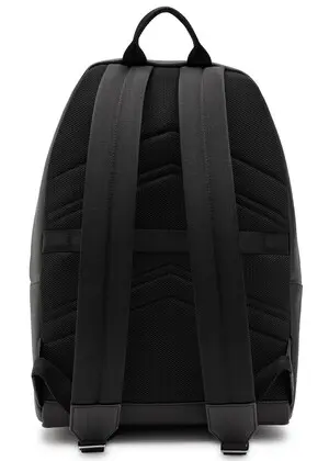 BOSS Saffiano Leather Backpack With Logo Detail