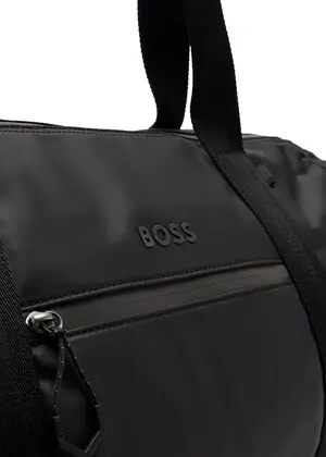 BOSS Stenson Logo Coated Faux Leather Holdall