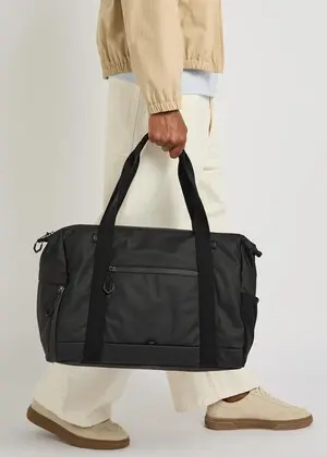 BOSS Stenson Logo Coated Faux Leather Holdall