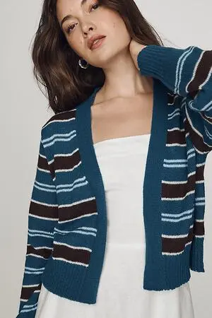 Anthropologie Striped Lightweight Cardigan