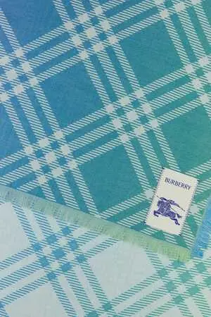 Burberry Embroidered Wool Blend Scarf - Multicolor