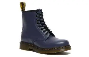 Dr. Martens 1460 Smooth Leather Lace Up Boots - Blue
