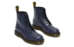 Dr. Martens 1460 Smooth Leather Lace Up Boots - Blue