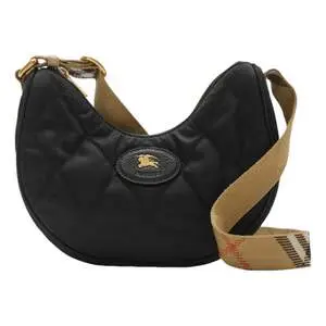 Burberry Horseshoe Quilted Crossbody Bag - Black