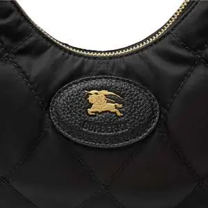 Burberry Horseshoe Quilted Crossbody Bag - Black