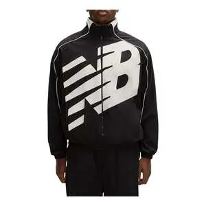NEW BALANCE Oversized Printed Woven Jacket - Black