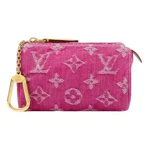 LOUIS VUITTON Monogram Denim Trousse Speedy Pouch - Fuchsia