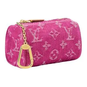 LOUIS VUITTON Monogram Denim Trousse Speedy Pouch - Fuchsia