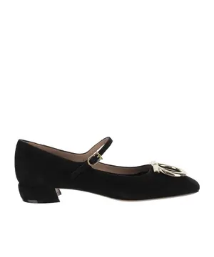 FERRAGAMO Marry Ballet Shoes - Black