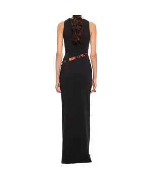 Emilio Pucci Long Fitted Dress With Printed Detail