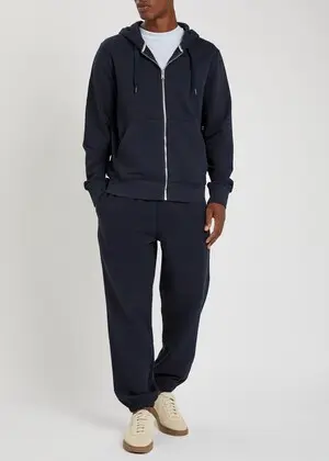 BOSS Zip-up Hooded Cotton Sweatshirt