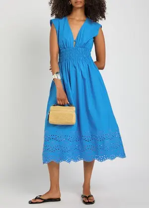 Rails Roxanne Embroidered Cotton Midi Dress
