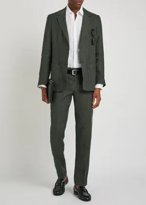 Sunspel Tapered-leg Linen Trousers