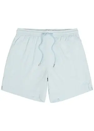 BOSS Stretch-seersucker Swim Shorts - Blue