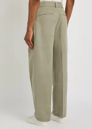 AGOLDE Slater Pleated Cotton Trousers