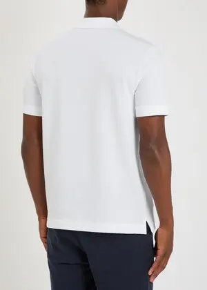 BOSS Pallas Logo-embroidered Piqué Cotton Polo Shirt - White