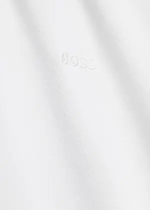 BOSS Pallas Logo-embroidered Piqué Cotton Polo Shirt - White