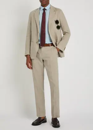 Sunspel Tapered-leg Linen Trousers