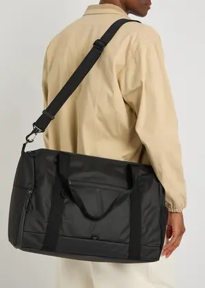 BOSS Stenson Logo Coated Faux Leather Holdall - Black