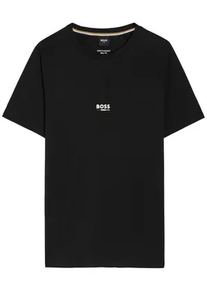 BOSS Logo-print Cotton T-shirt - Black