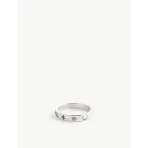 SERGE DENIMES Sterling And Cubic Zirconia Patriot Ring - Silver