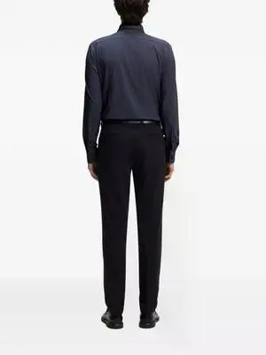 Hugo Kenno Geometric-print Long-sleeved Shirt - Blue