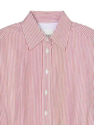 Closed Striped Gathered Shirt