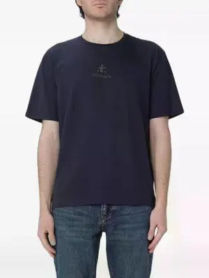 Premiata Logo-print Cotton T-shirt - Blue