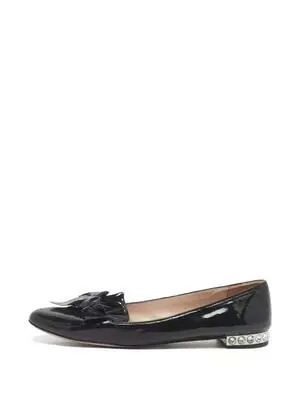 Miu Miu Bow Detail Crystal Embellished Ballet Flats