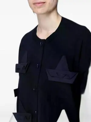 MEIMEIJ Cotton Cardigan With Boat-patch Detail