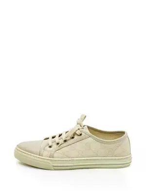 Gucci Gg Canvas Leather Sneakers