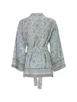 MC2 SAINT BARTH Silk Floral Print Kimono