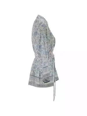 MC2 SAINT BARTH Silk Floral Print Kimono